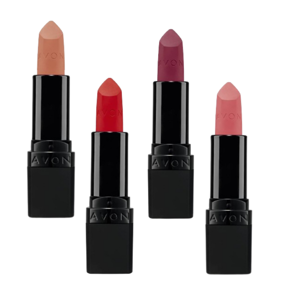 Avon Super Lustrous Lipstick, Set Of 4 Multi-finish Lipcolor Gift Set ...